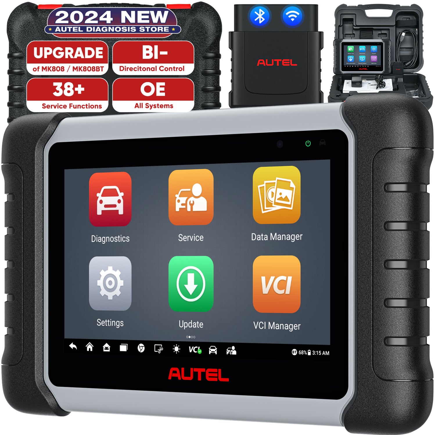 Autel MaxiCOM MK808BT PRO OBD2 Diagnostic Tool Vehicle Scanner ...
