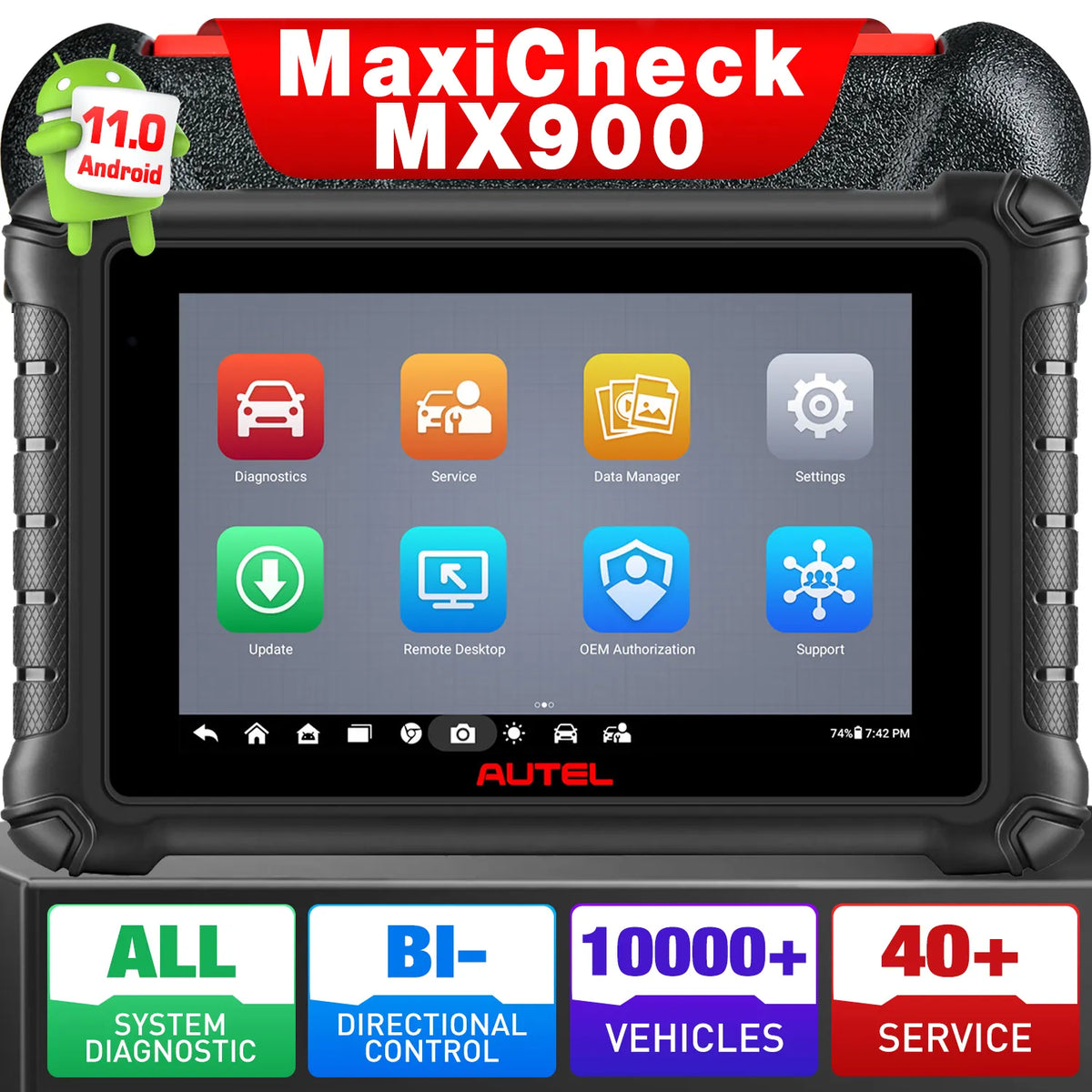 Autel MaxiCheck MX900 OBD2 All System Diagnostic Scanner 2026, 3K+ Act ...
